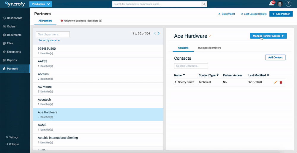InvitePartner | Syncrofy Help