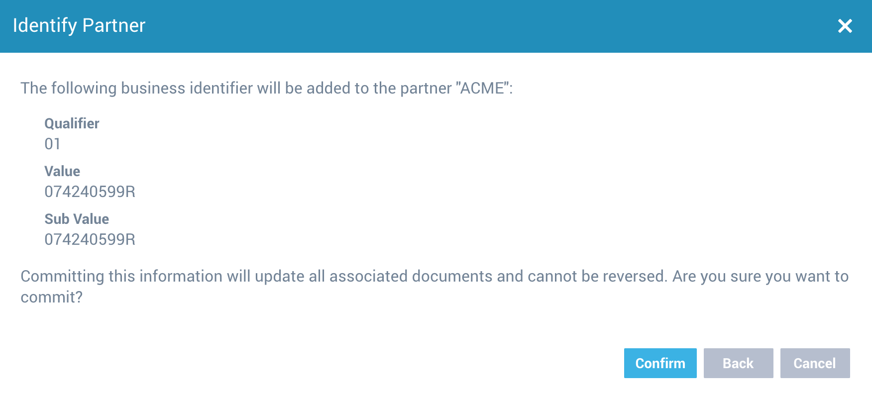 Missing Partner Exception Syncrofy Help